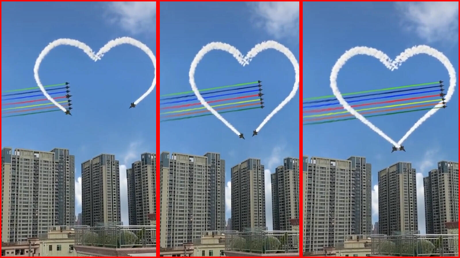 Viral video: Fighter jets make a heart in sky