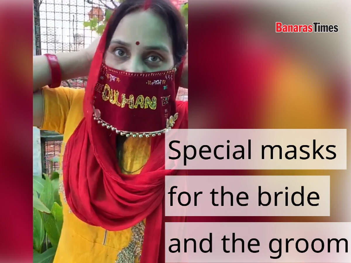 Special masks for the bride and the groom