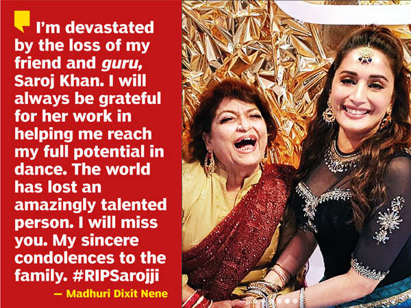 Bollywood’s Masterji, Saroj Khan, no more | Hindi Movie News - Times of ...