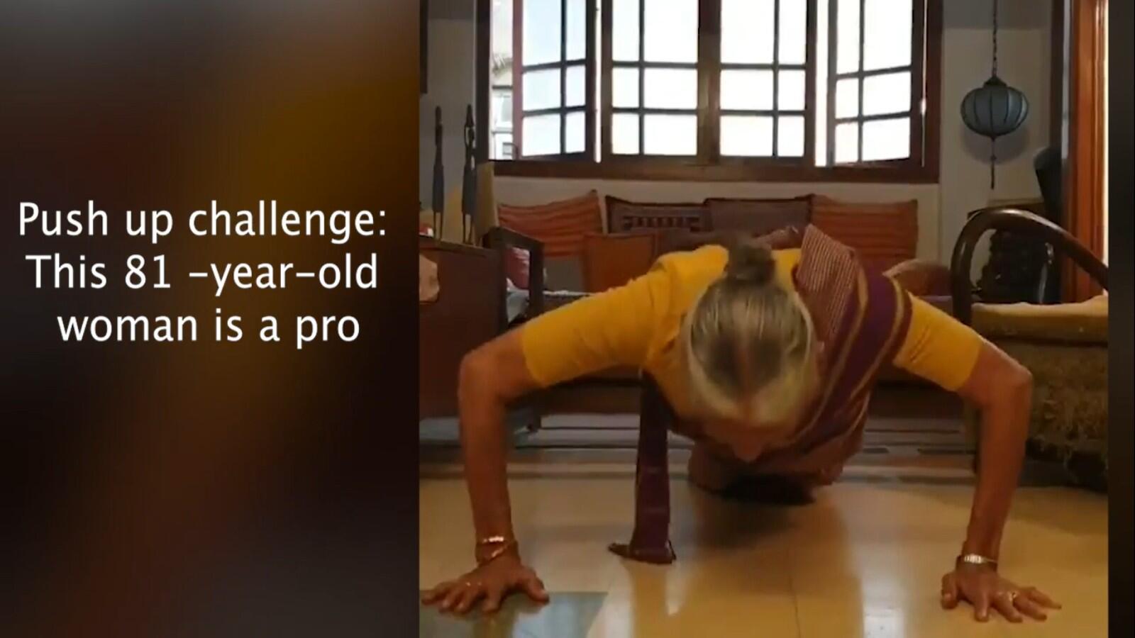 Push up challenge: This 81-year-old woman is a pro