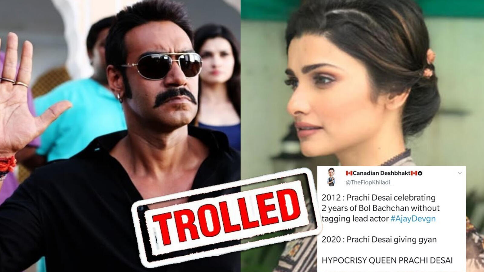 Ajay Devgn fans troll Prachi Desai after her tweet on 'Bol Bachchan ...