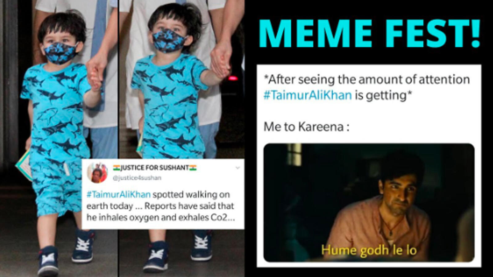 Taimur Ali Khan's adorable pictures spark a meme fest on social media