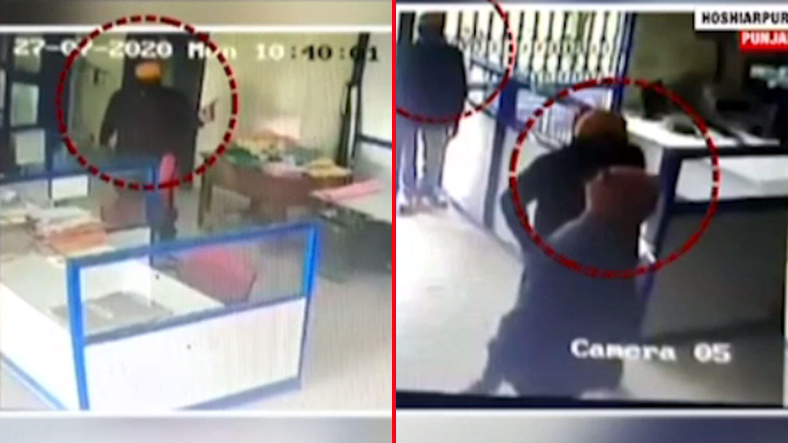On cam: Armed robbers loot bank in broad daylight