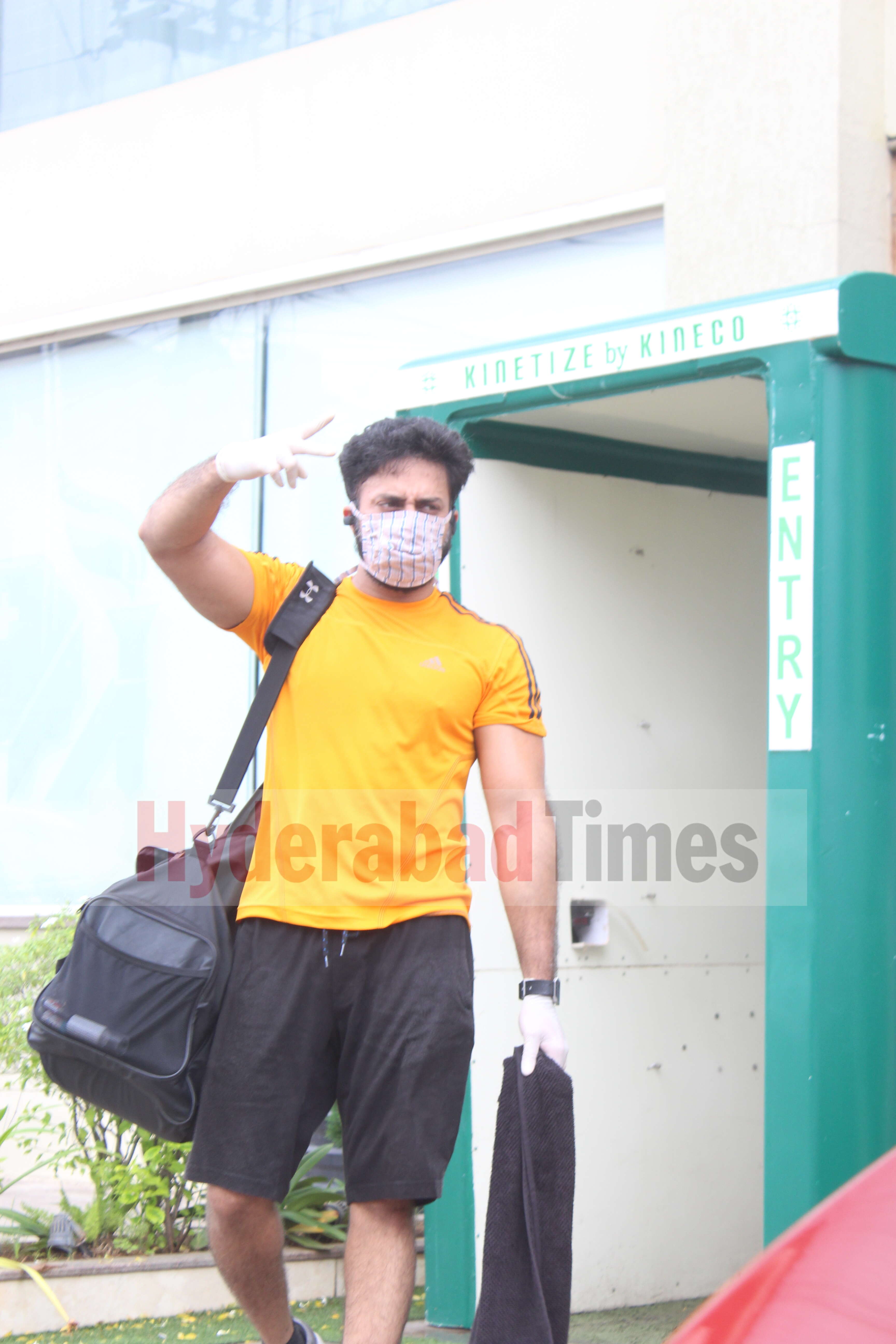 Spotted: Navdeep stepping out of the gym, flexing his muscles | Telugu ...