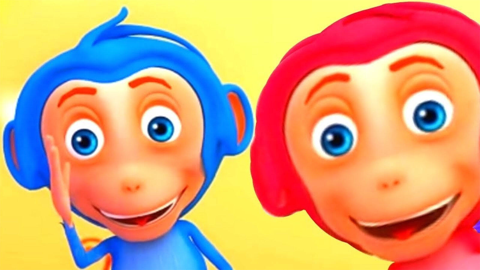 English Kids Poem: Nursery Song in English 'Five Little Baby Monkeys'