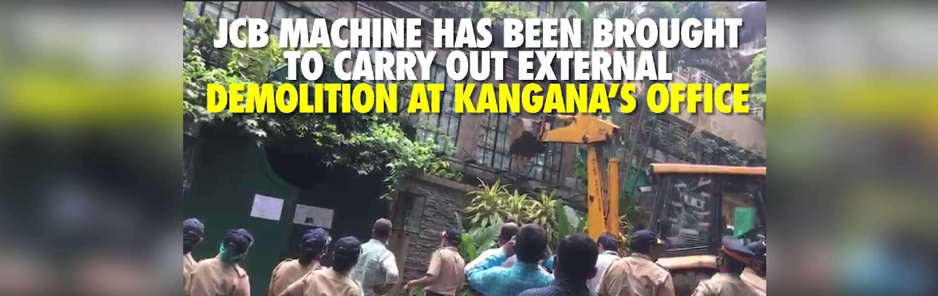 JCB machine has been brought to carry out external demolition at ...