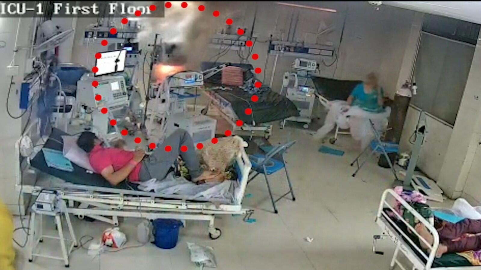 Watch: CCTV footage shows ventilator blast in Gujarat hospital ICU