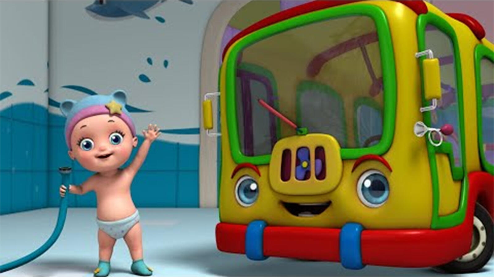 Nursery Rhymes in English: Children Video Song in English 'The Wheels ...