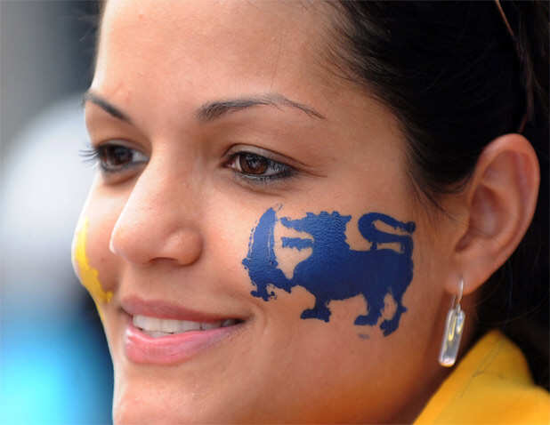 Colourful fans in Colombo