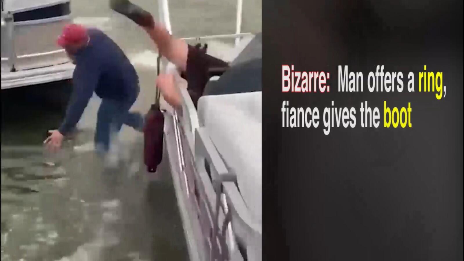 Funny: Proposal gone wrong as fiance gives the boot
