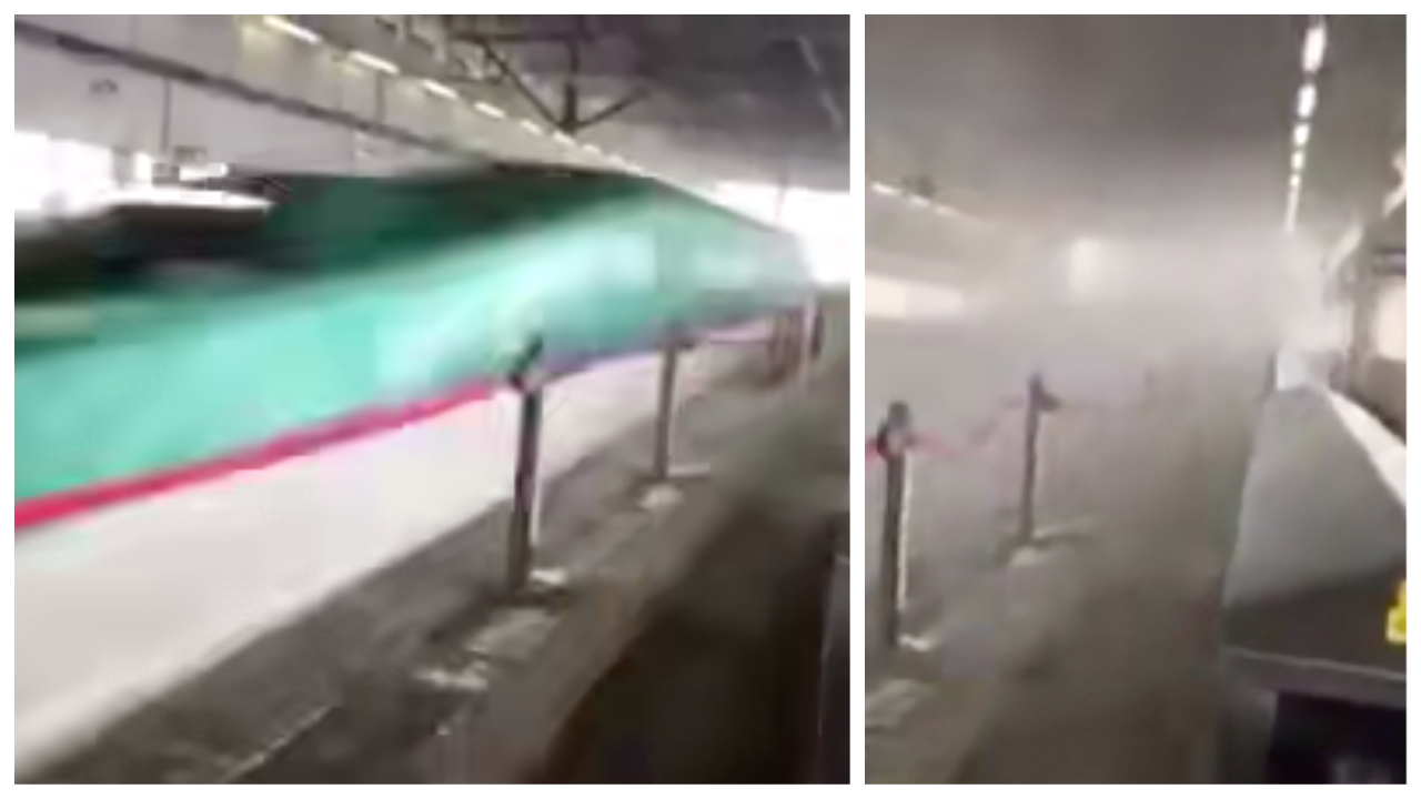 Blink of an eye: Can you see this bullet train go past?