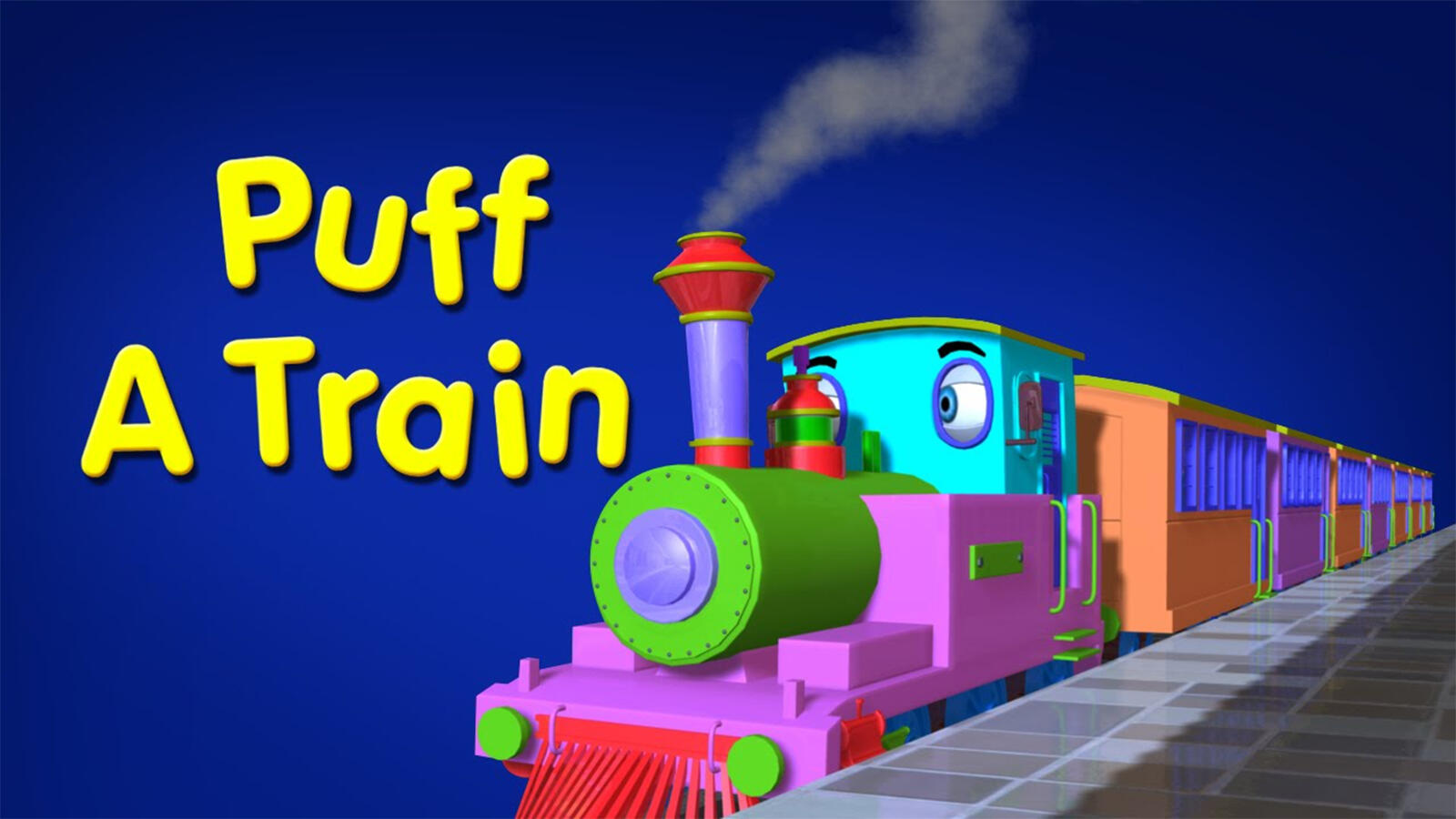 Nursery Rhymes in English: Children Video Song in English 'Puff A Train'