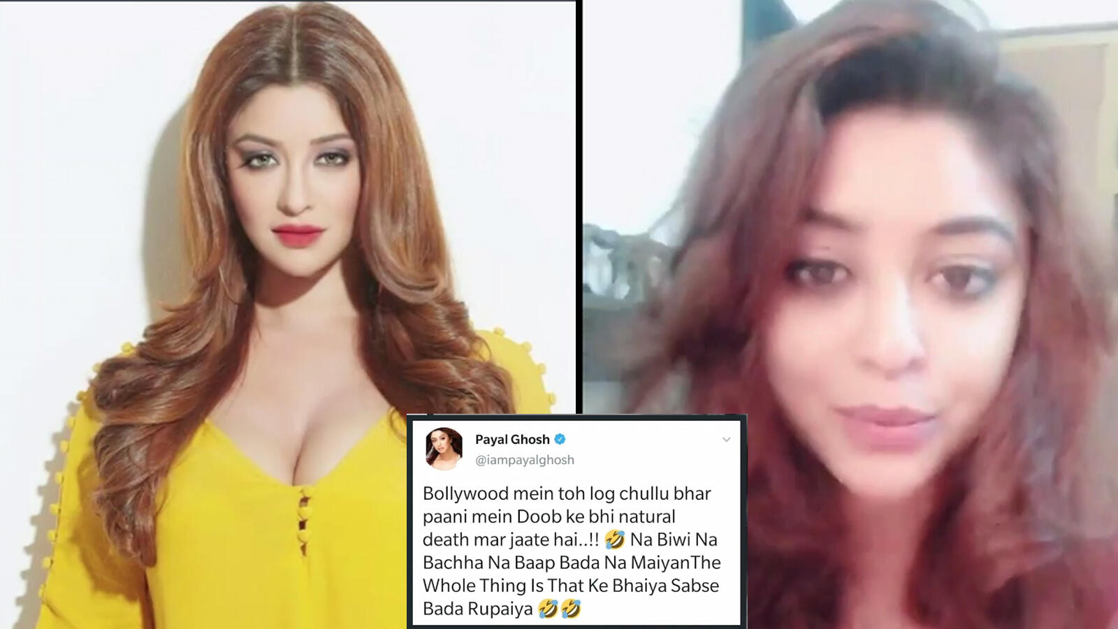 Payal Ghosh writes a satirical post on deaths in Bollywood, tweets 'Log ... Payal Ghosh writes a satirical post on deaths in Bollywood, tweets 'Log ...