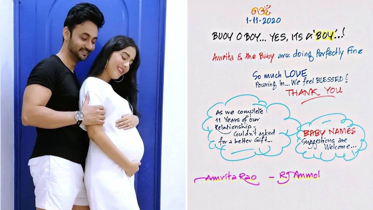 Amrita Rao and RJ Anmol haven't decided on a name for their baby boy ...