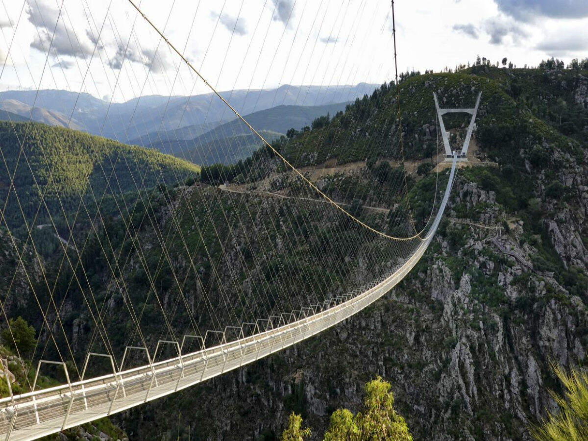 World’s longest pedestrian suspension bridge opens in Portugal ...