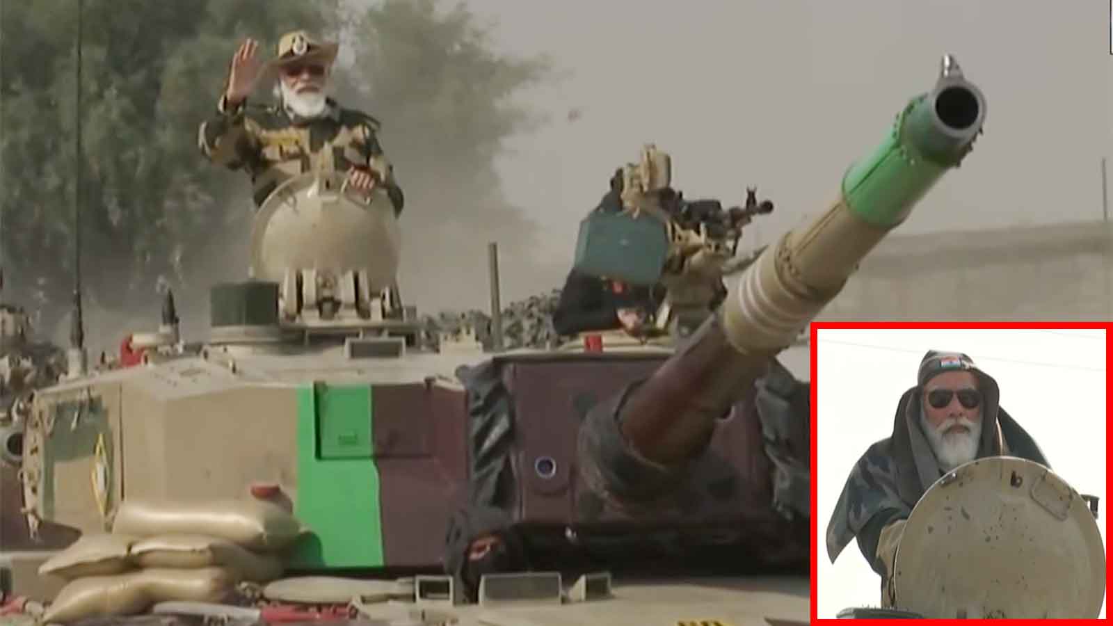 Watch: PM Narendra Modi takes a tank ride in Longewala