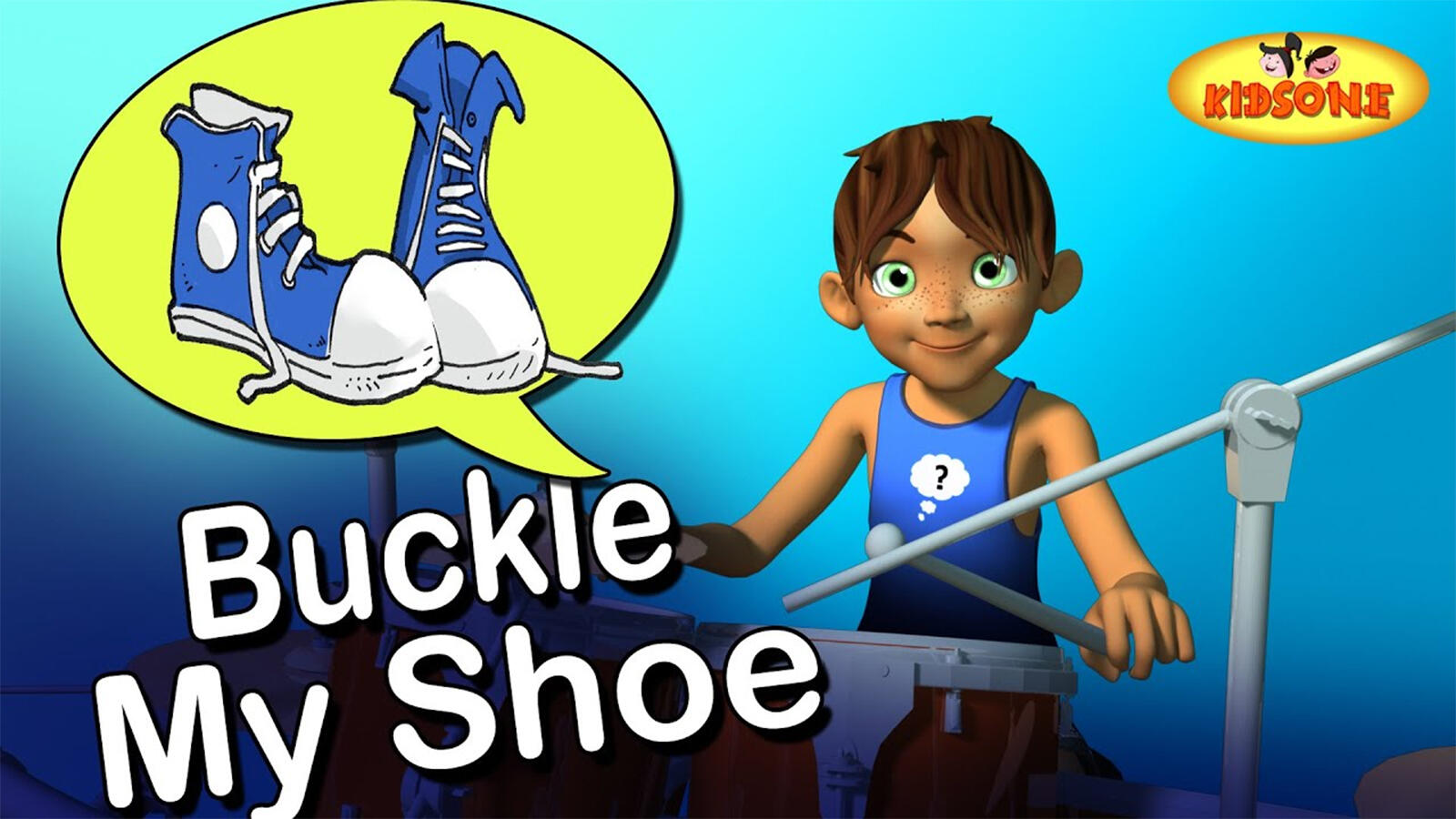 English Nursery Rhymes: Kids Video Song in English 'One Two Buckle My Shoe'