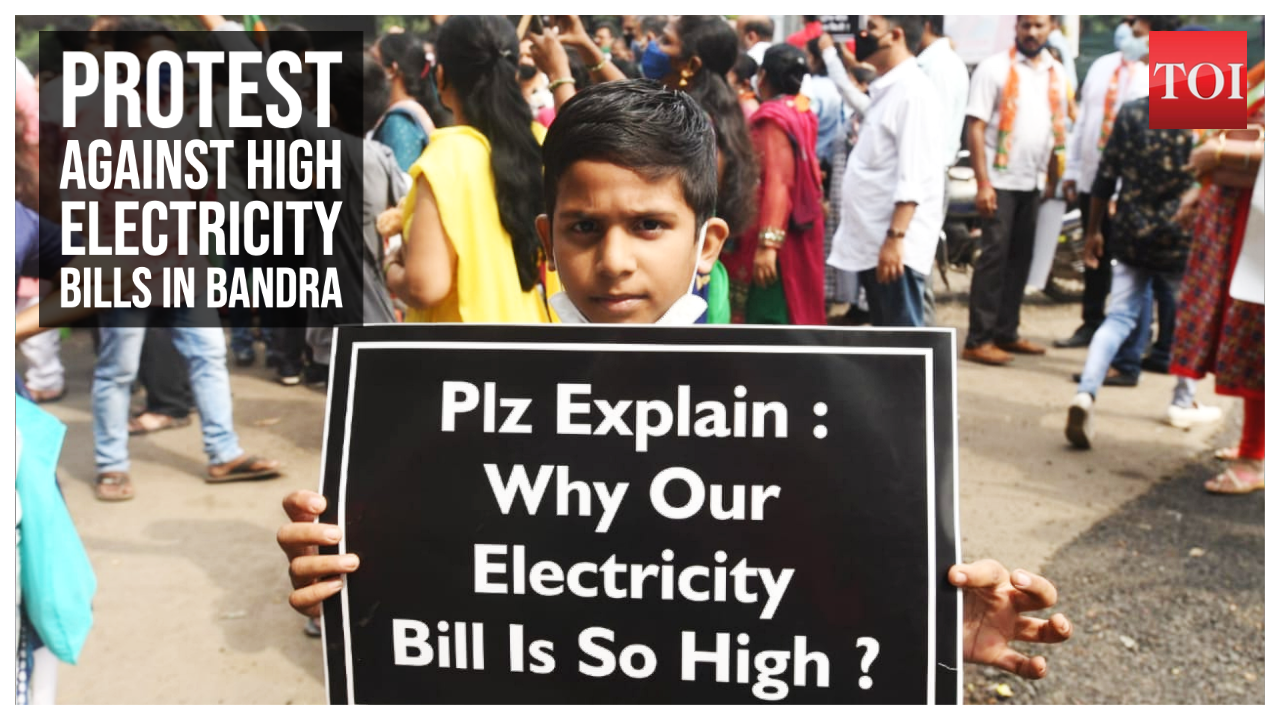 Mumbai: Huge protest against high electricity bills in Bandra
