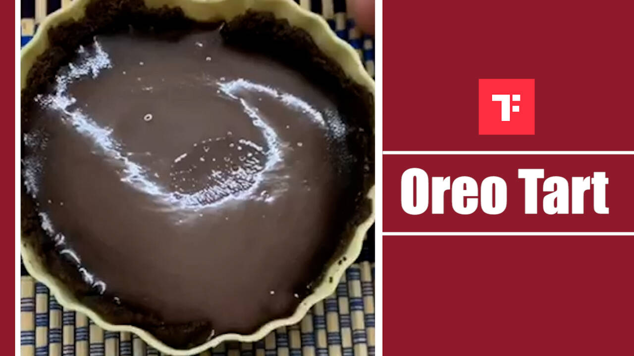 Oreo Tart Recipe: How to make Oreo Tart Recipe at Home | Homemade Oreo ...