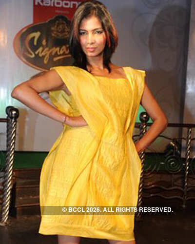 Model walks the ramp during a fashion show on the sidelines of IPL 4 ...