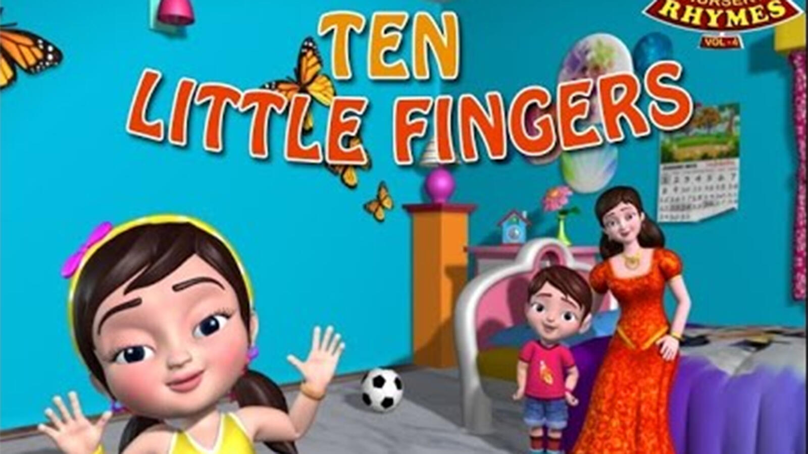 English Kids Poem: Nursery Song in English 'Ten Little Fingers'