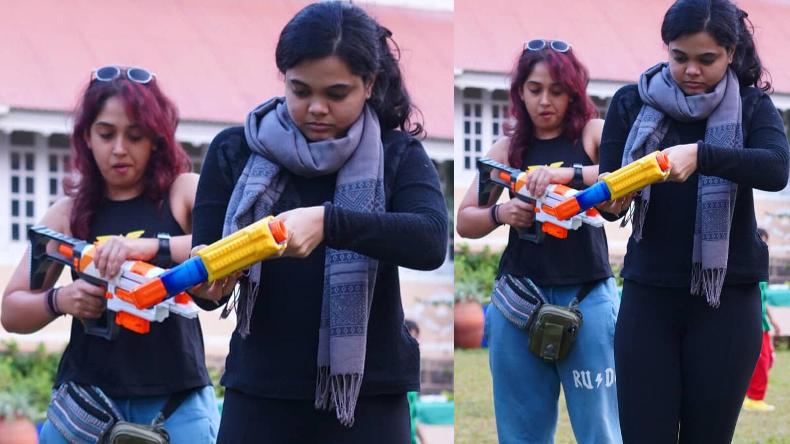 Ira Khan calls herself a 'wannabe badass' as she tries to reload a ...