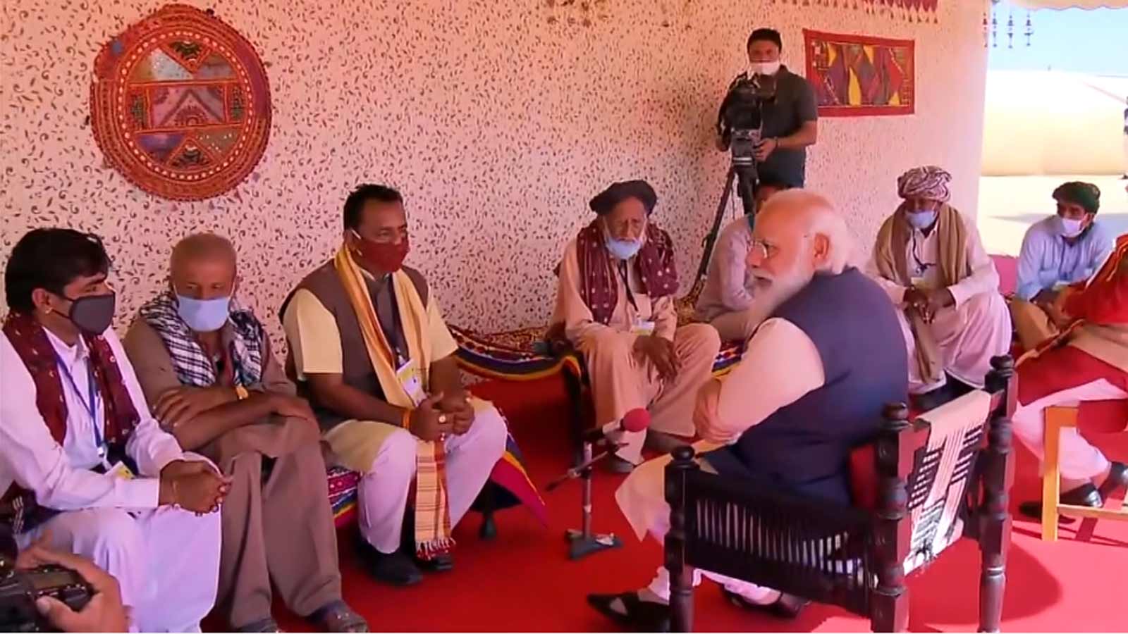 PM Narendra Modi meets people from various groups in Gujarat’s Kutch
