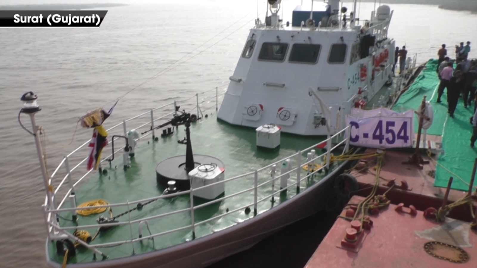 Indian Coast Guard commissions interceptor boat at Surat’s Hazira Port