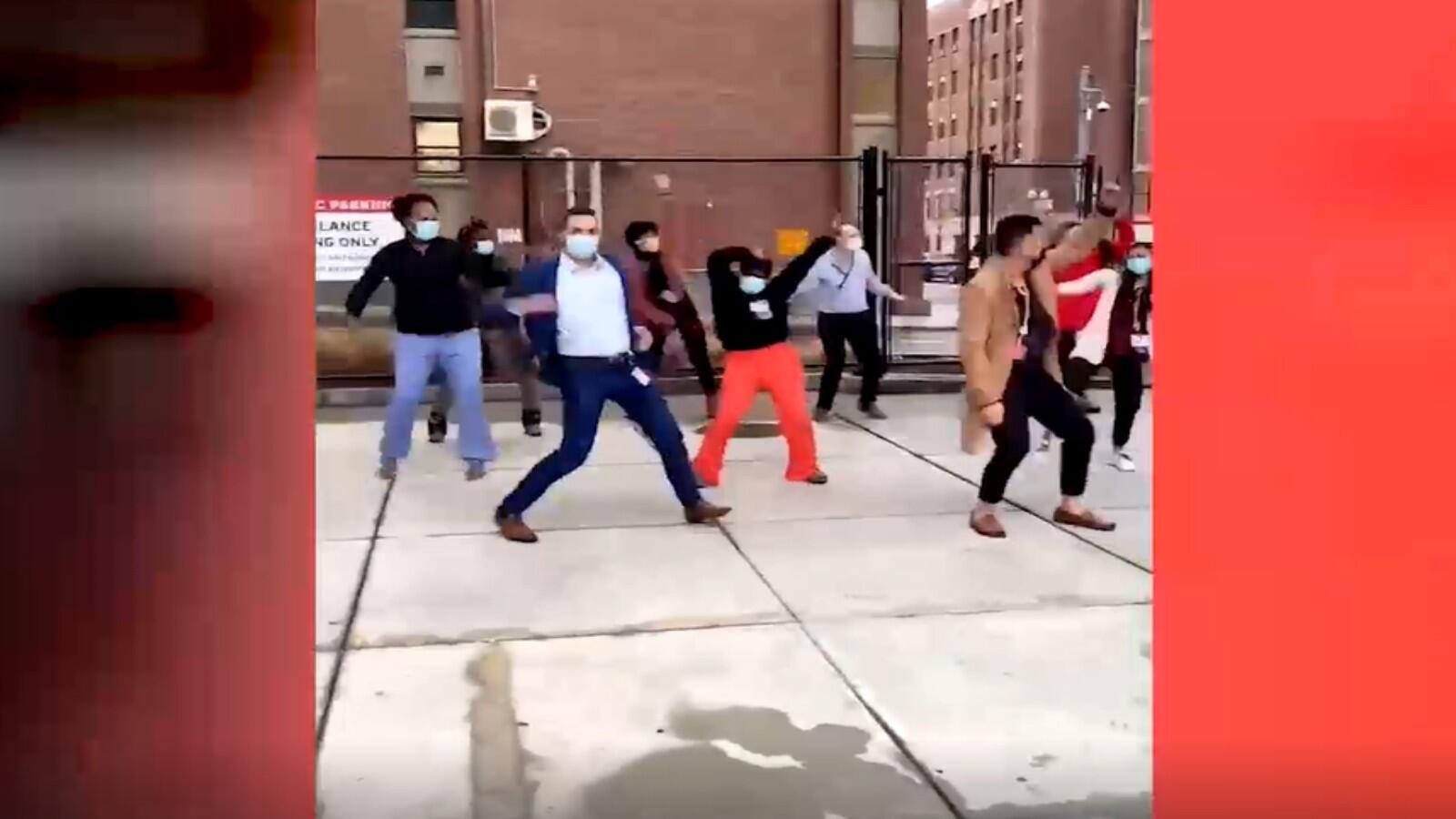 Watch: Healthcare workers dance with joy on arrival of first Covid-19 ...
