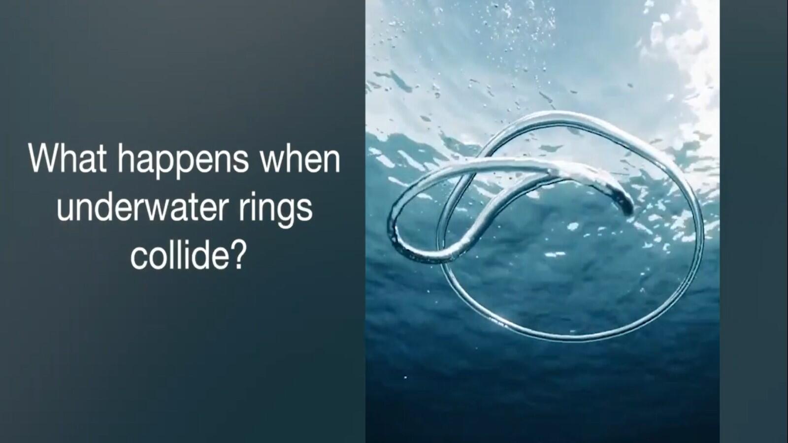 What happens when underwater rings collide?