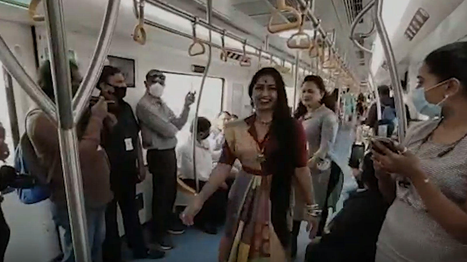 Fashion show in a running metro organized in Nagpur