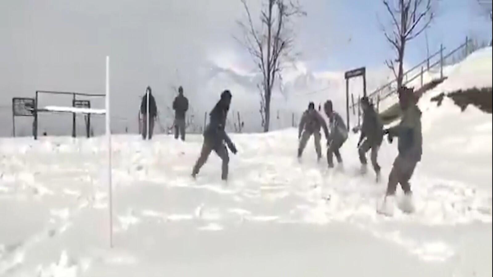 Watch: How the armed forces enjoys a snowy day