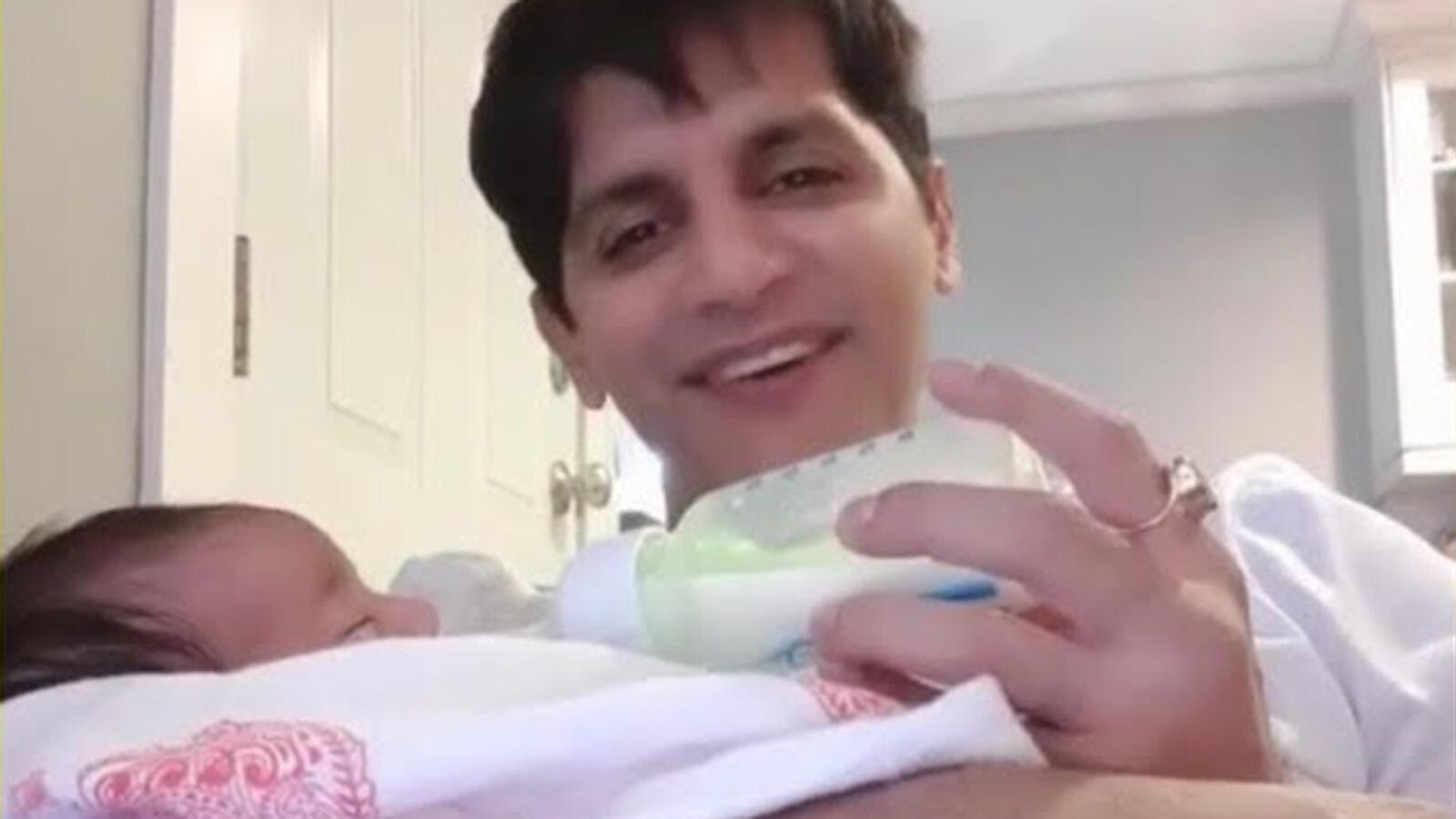 Karanvir Bohra shares an adorable video with his newborn baby