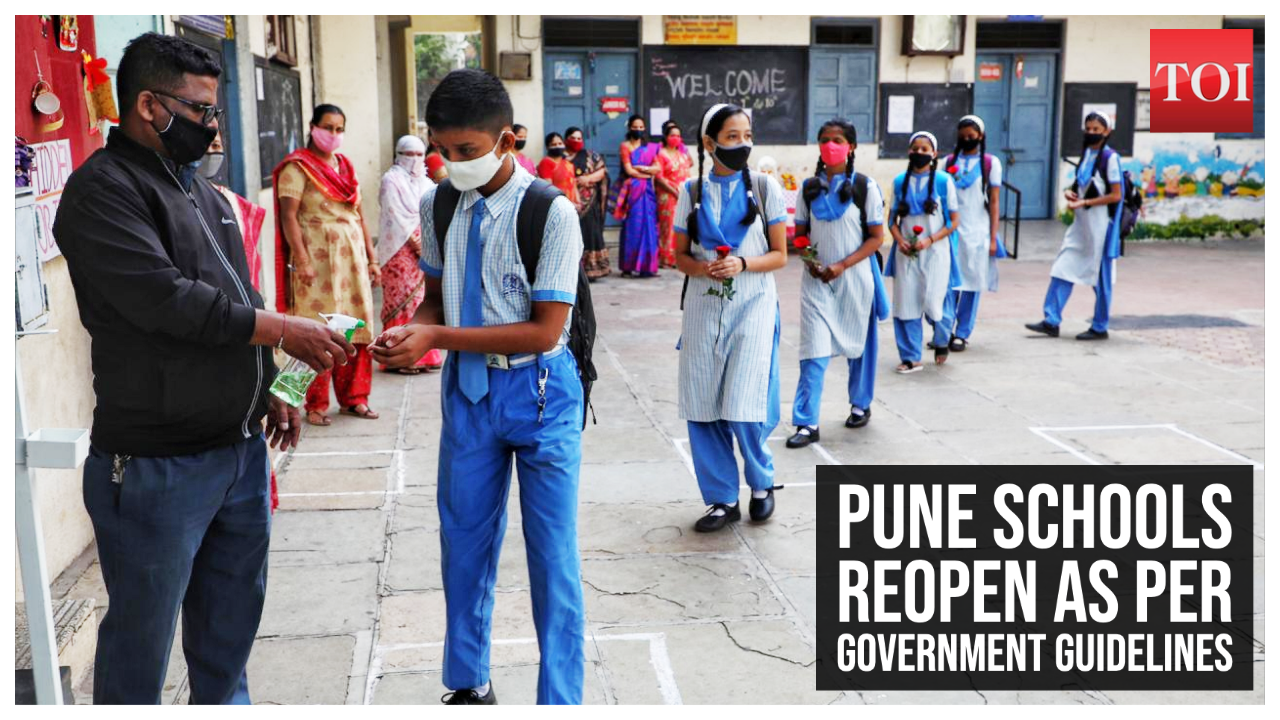 Pune: Schools reopen for 9th to 12th standard students