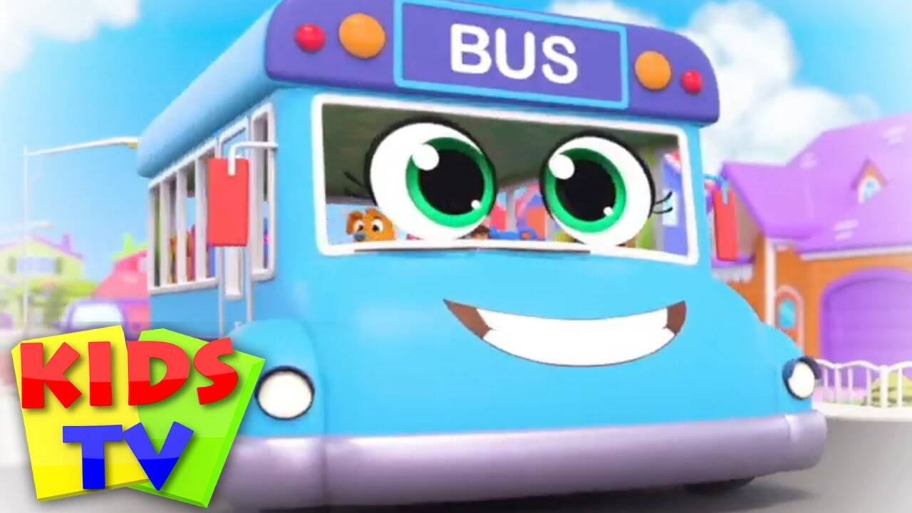 Popular Kids Song and English Nursery Rhyme 'Blue Wheels On The Bus ...