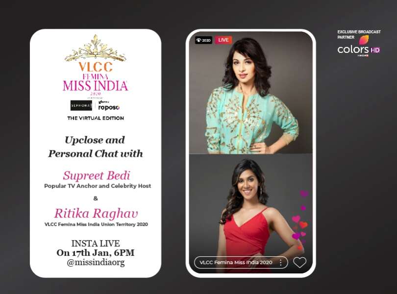 Stay tuned as Supreet Bedi goes live with VLCC Femina Miss India Union ...
