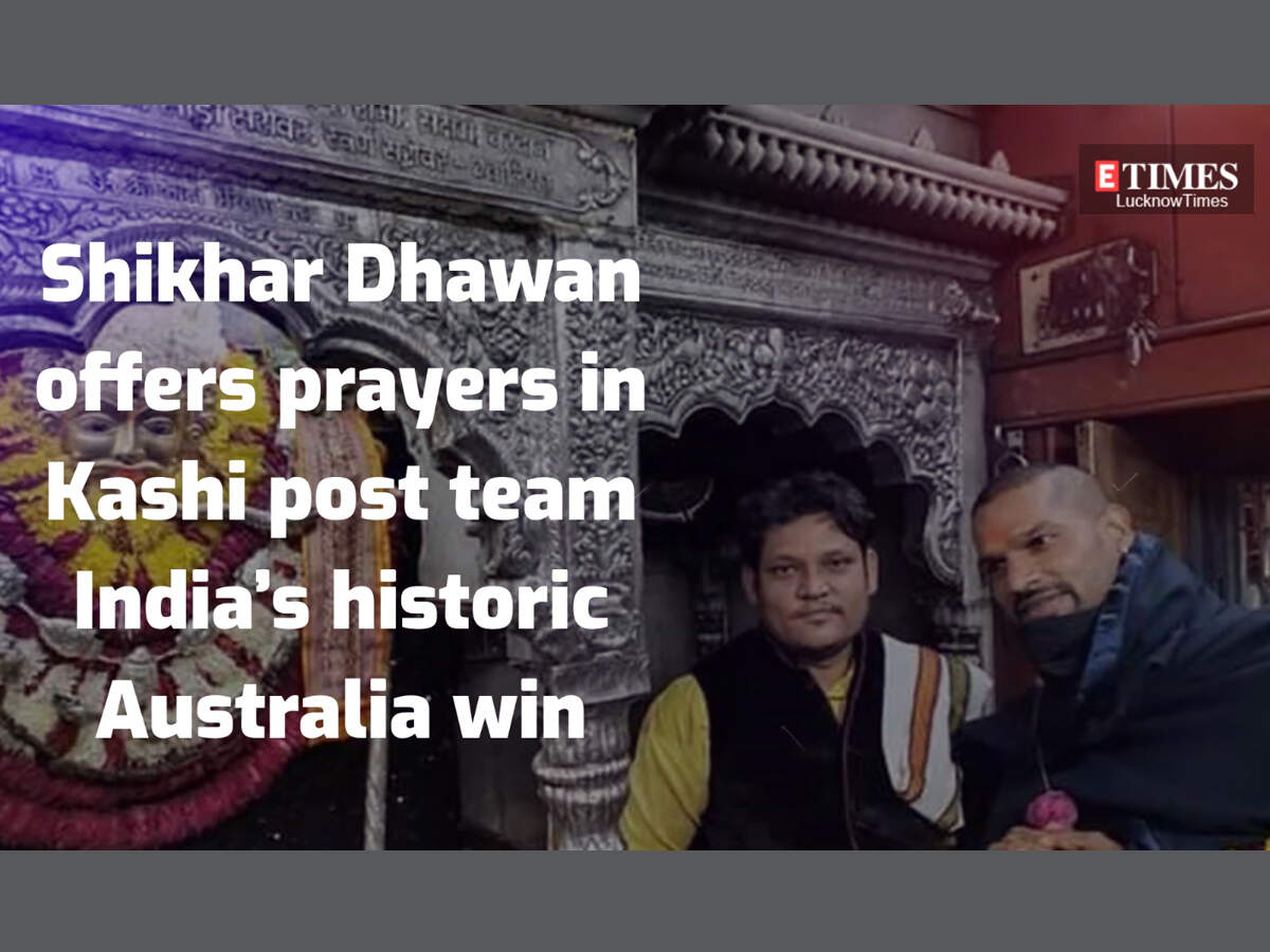 Shikhar Dhawan offers prayers in Kashi post team India’s historic win