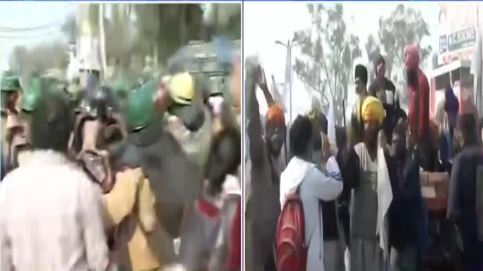 Farmers’ protests: Clashes break out at Singhu border, tear gas ...