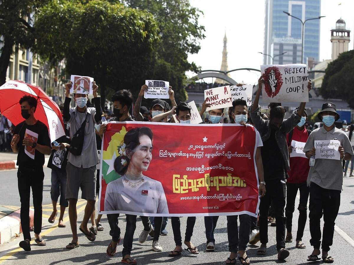 Thousands protest in Myanmar, police use water cannons at demonstrators
