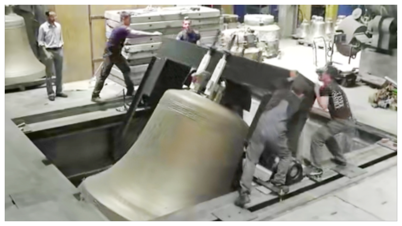 How it’s made: Testing a freshly cast bell