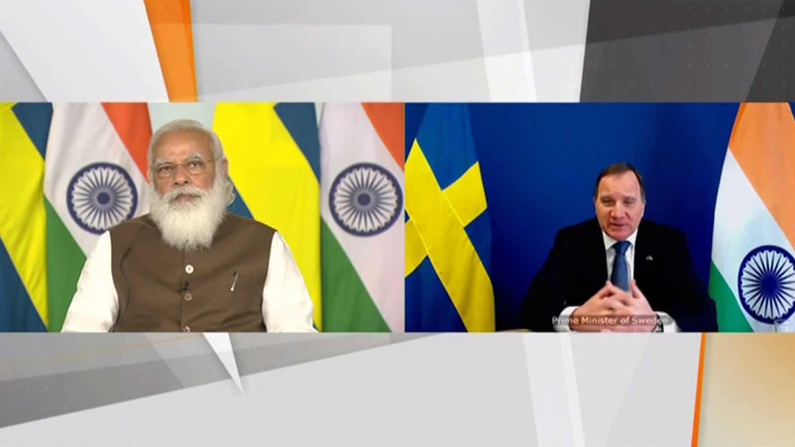 PM Narendra Modi holds virtual summit with his Swedish counterpart