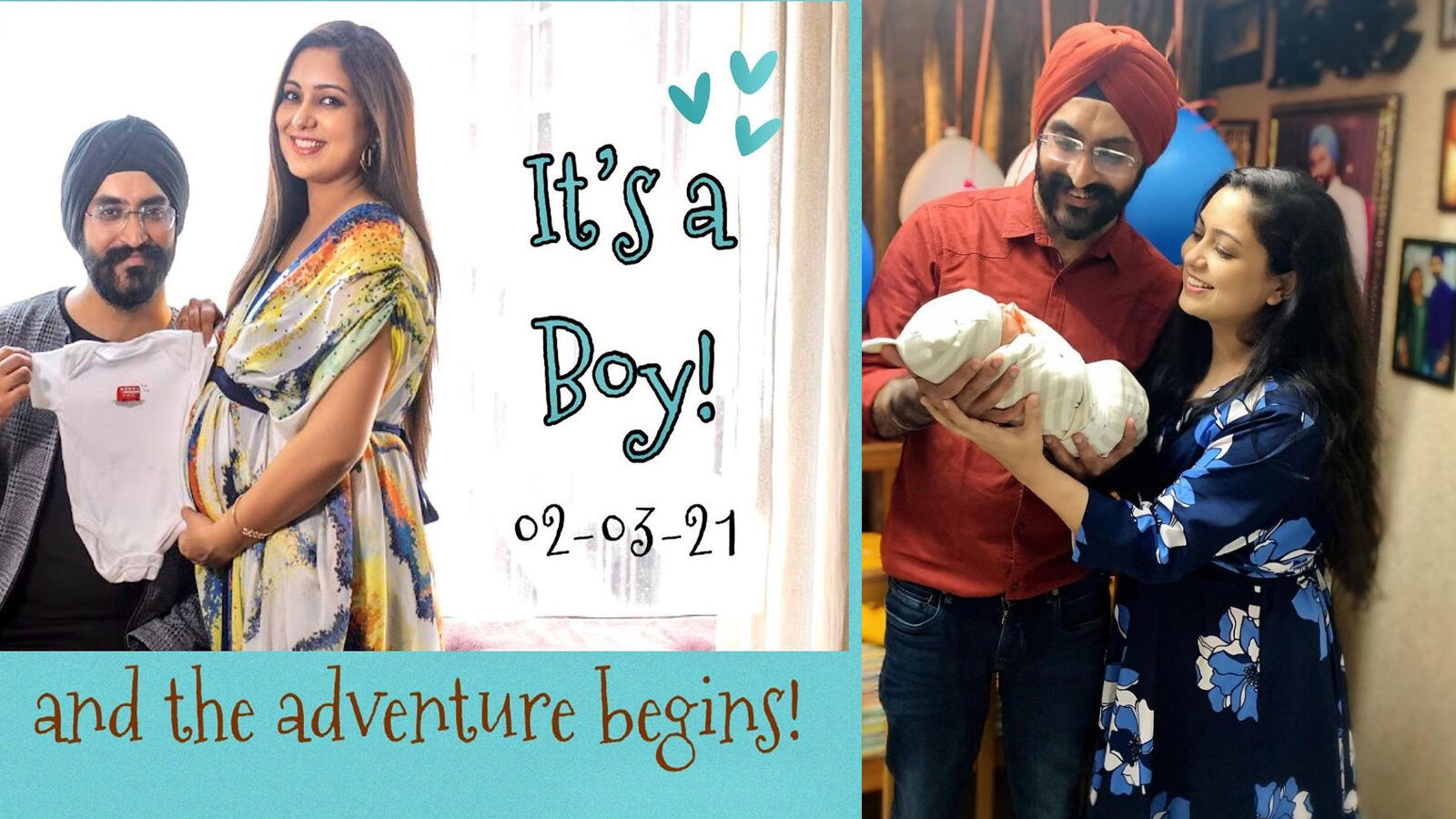 New parents Harshdeep Kaur and Mankeet Singh share the first glimpse of ...