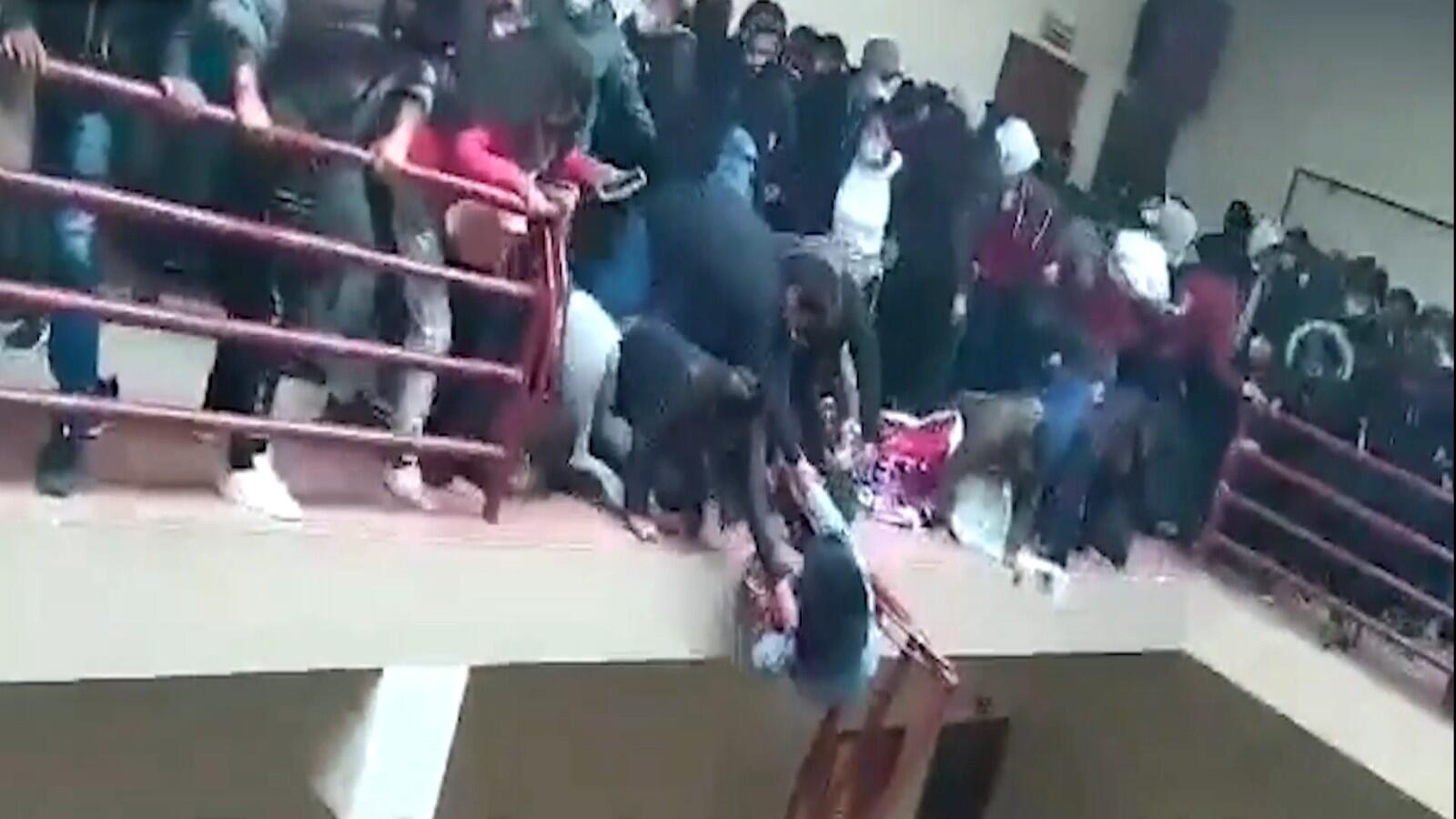 Shocking! Students fall to death as metal railing gives way in a ...