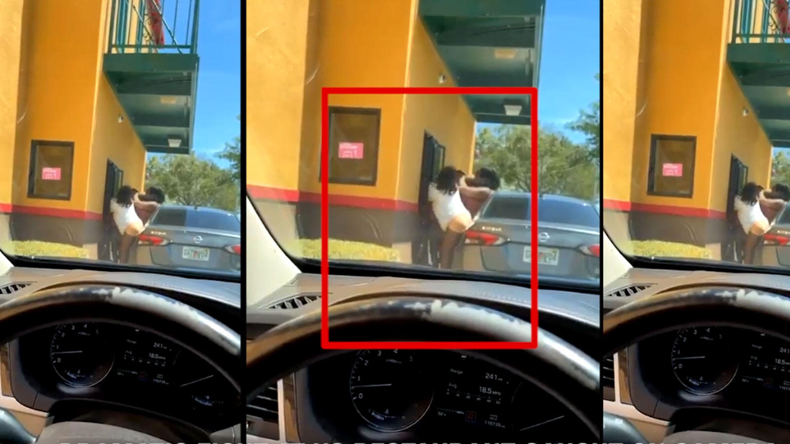 Caught on cam: Women rain blows on workers at US drive-through restaurant