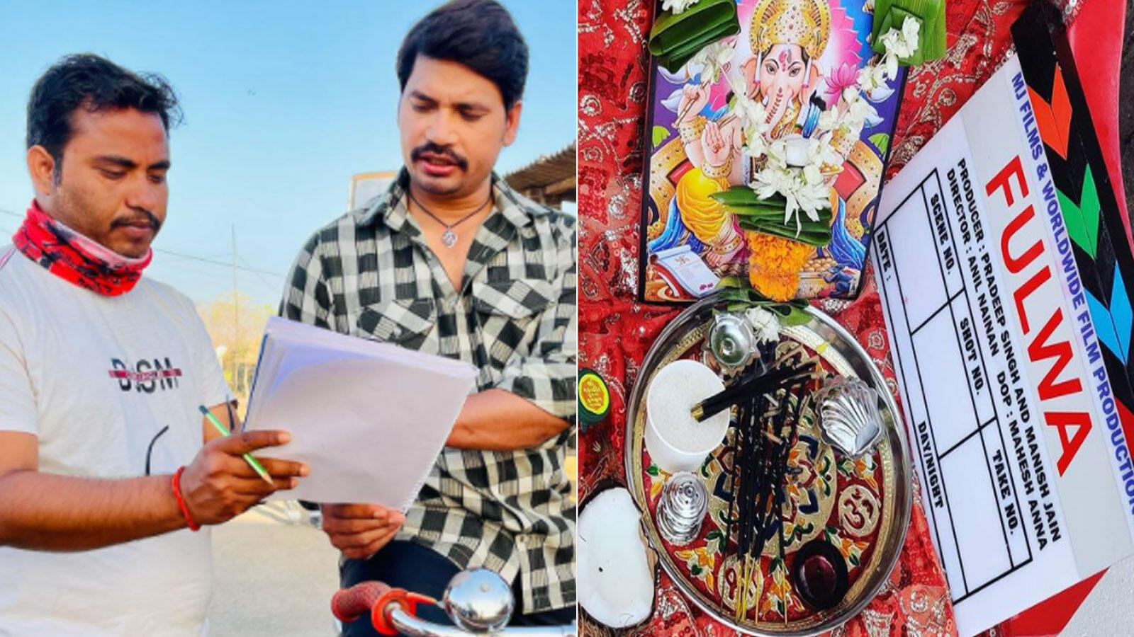 Pravesh Lal Yadav shares a few BTS pics from his upcoming film 'Fulwa'