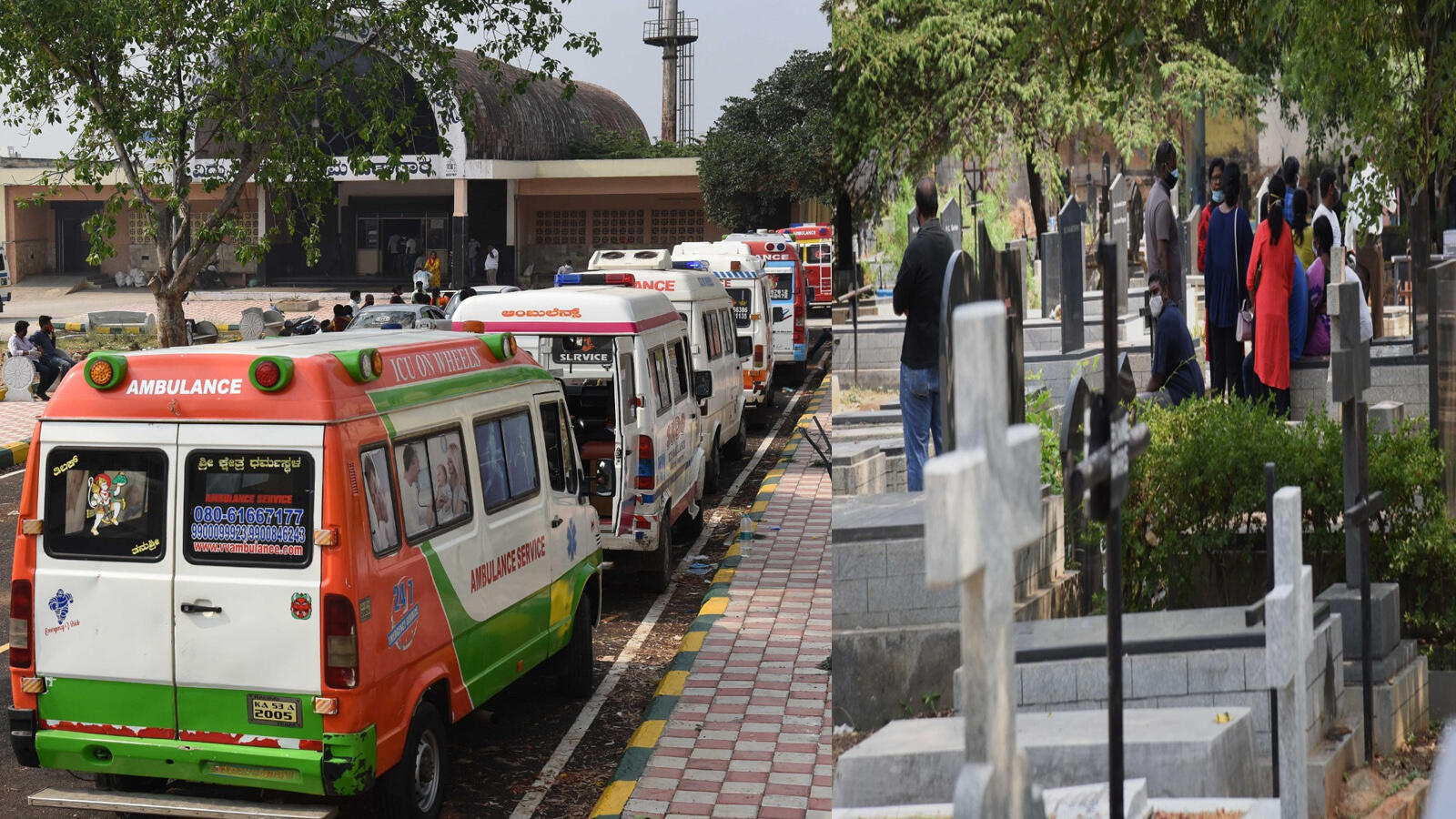 Covid-19: Dead bodies wait in long queues for the funeral in Bengaluru
