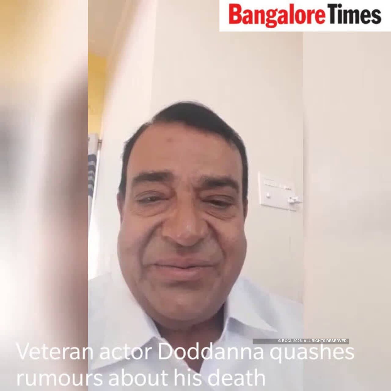 Veteran actor Doddanna rubbishes rumours about his death