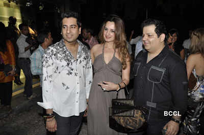 (L-R) Niharika Khan, Sophie Choudhary and Arjun Rampal at designers ...