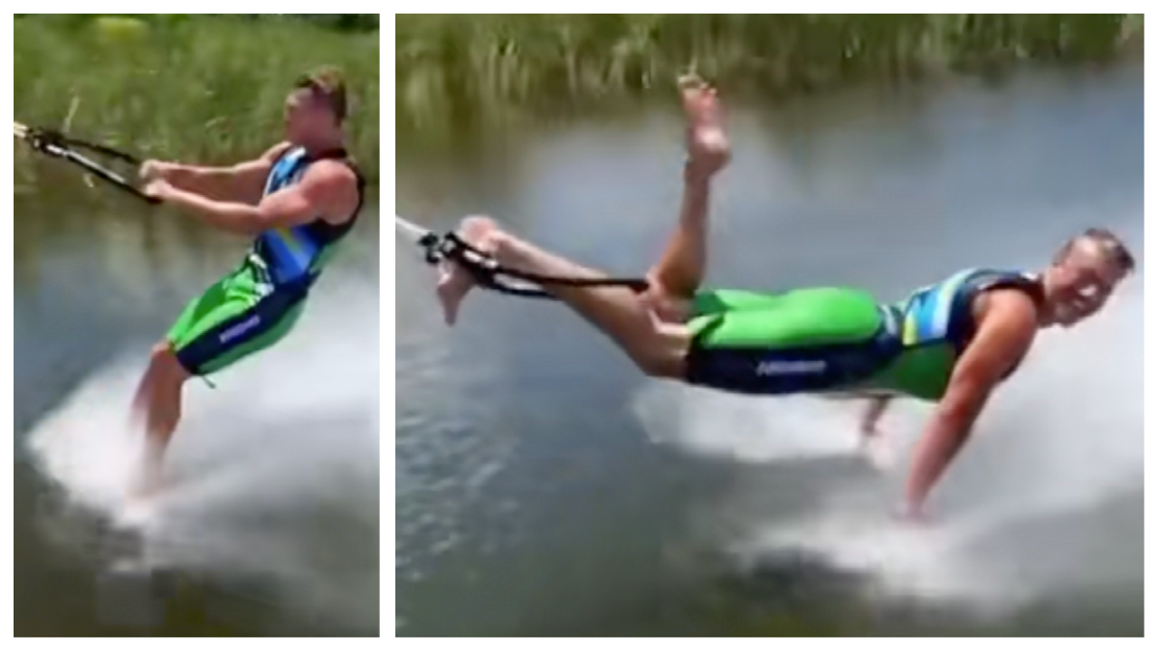 Watch: Man does pushups on water!