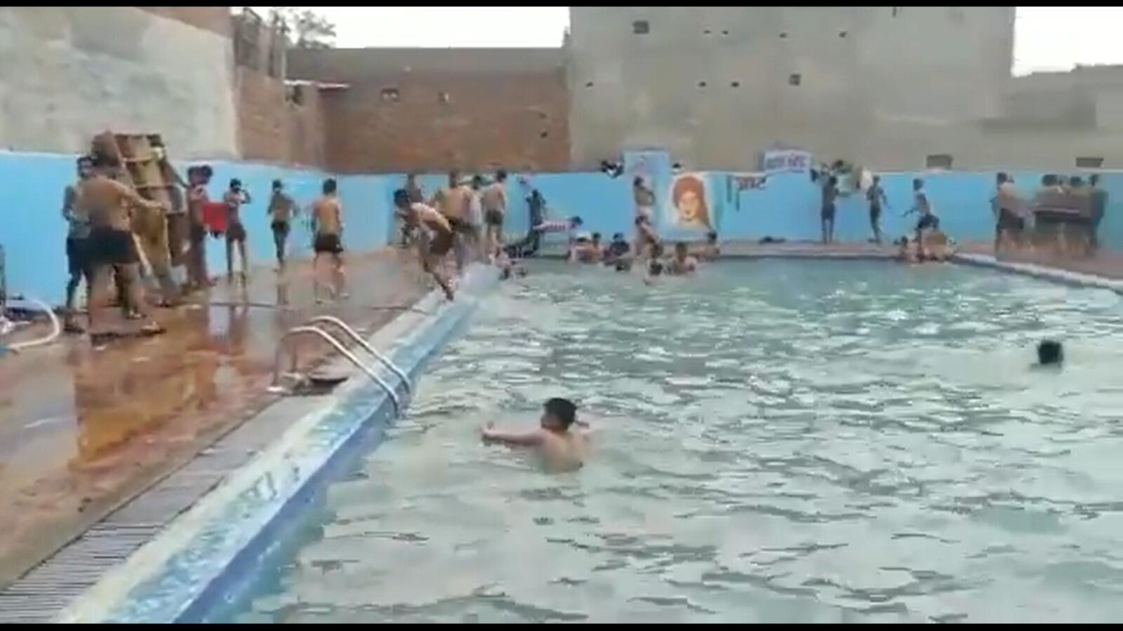 Watch: Ghaziabad swimming pool lets locals take a dip, owner booked